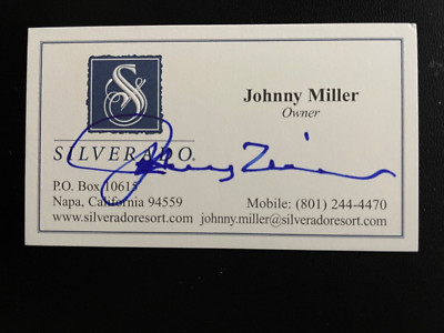 JOHNNY MILLER autograph PGA golf Hall of Fame HOF US Open business card ...