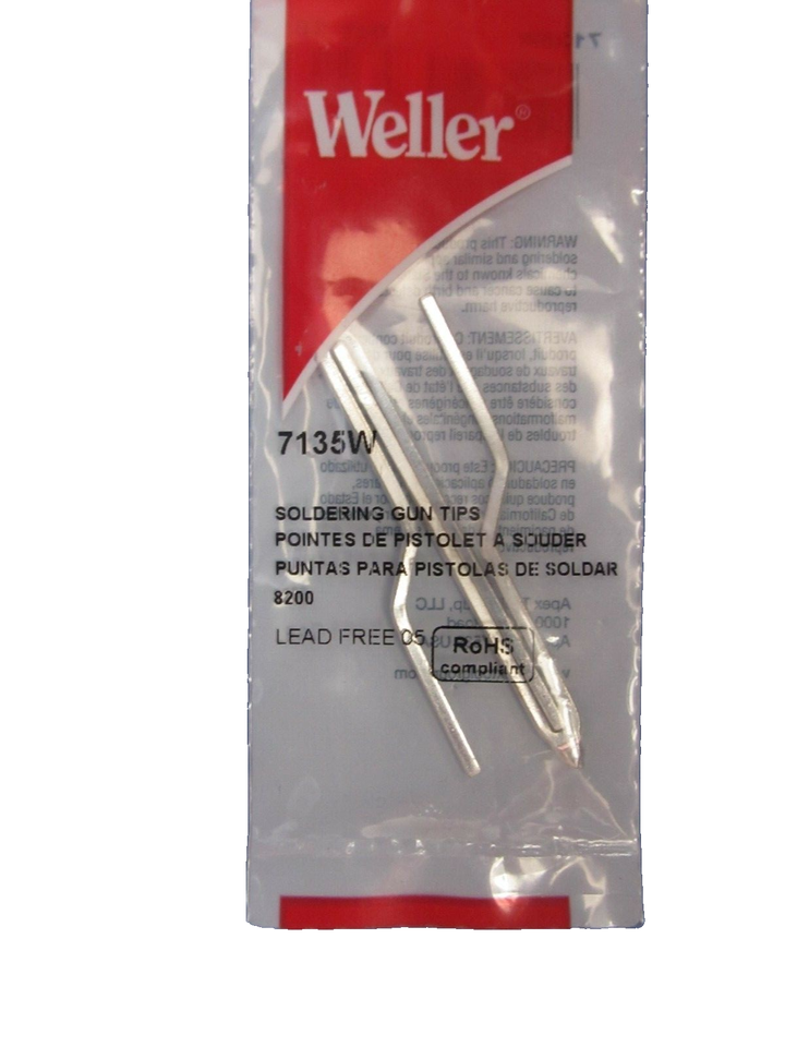 6 Weller 7135W #7135 Replacement Soldering Gun Tips 8200 3 Packs of 2 ...