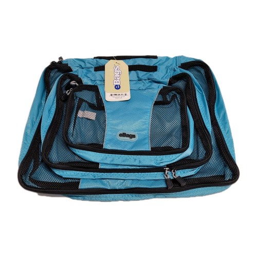 eBags 3pc Blue Packing Cubes ~ Large Medium & Small ~ Nylon ...