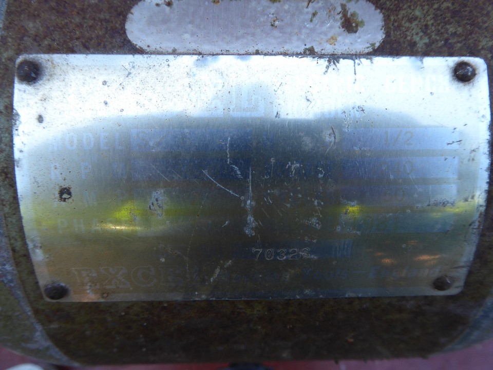 Vintage Excel bench grinder. 1/2 HP motor. | eBay UK