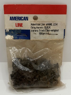 AURORA AFX TRACK CLIPS AMERICAN LINE AML224 (100 COUNT) SLOT CAR MINT ...