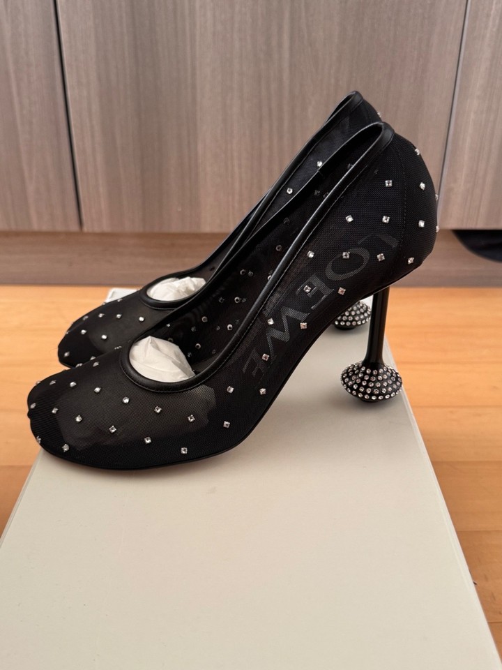 Loewe Toy Pumps, Crystal Mesh Heels, Jonathan Anderson, Holiday party ...