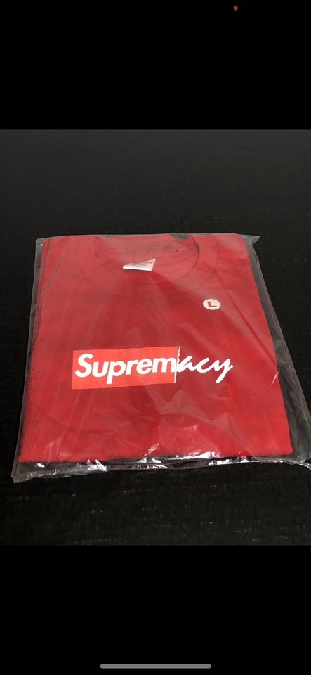 Supreme x Sole Supremacy L Red Box Logo tee shirt Large Brand New | eBay