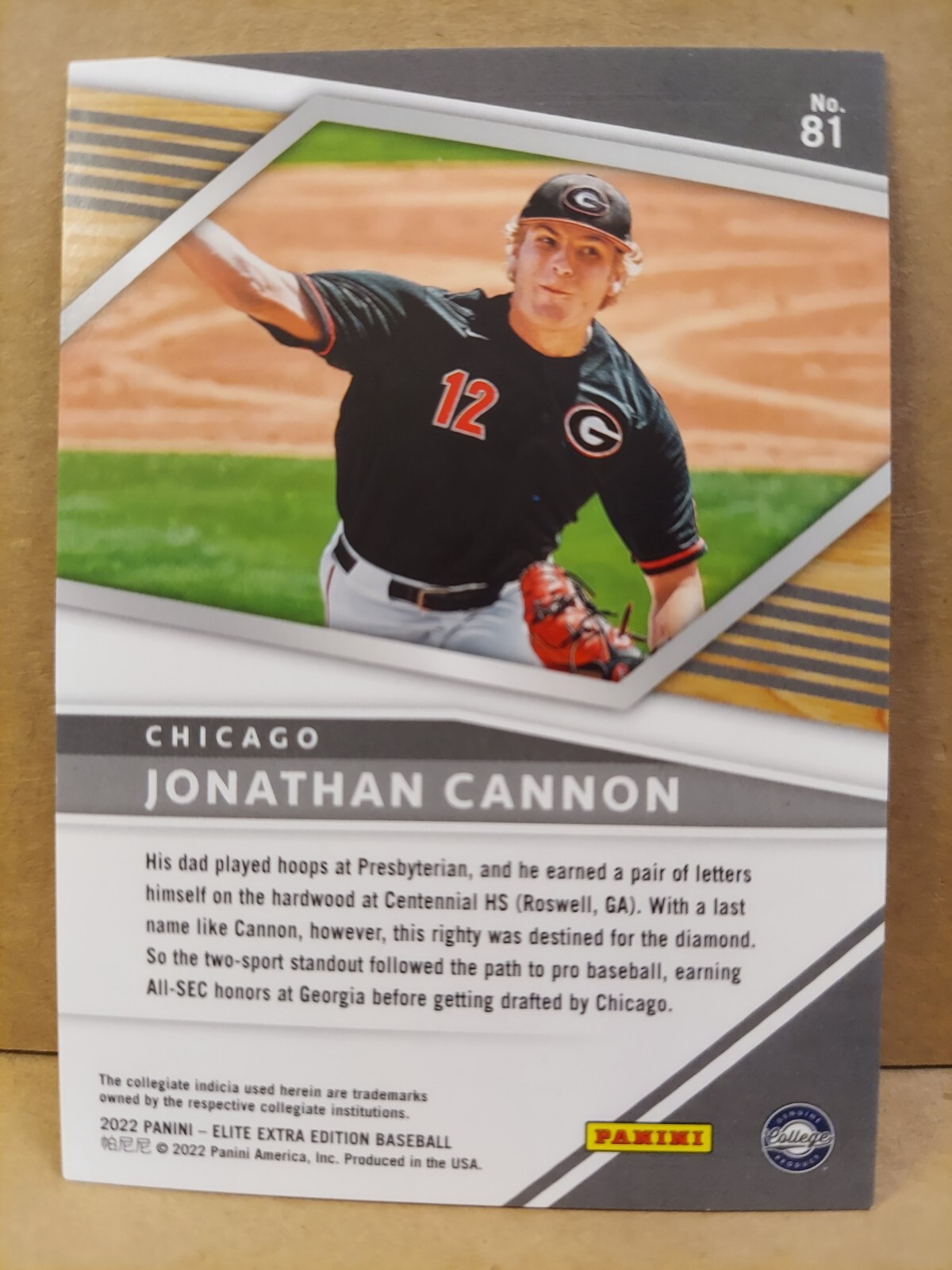 2022 Panini Elite Extra Edition - #81 Jonathan Cannon /999 (RC) for ...