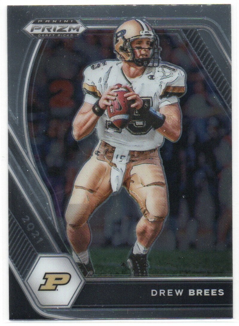 Drew Brees 2021 Panini Prizm Draft Picks #16 Purdue Boilermakers Saints ...