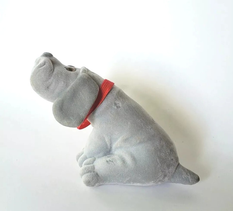 Vintage 1985 Pound Puppy Flocked Felt Gray Toy Figure Tonka | eBay