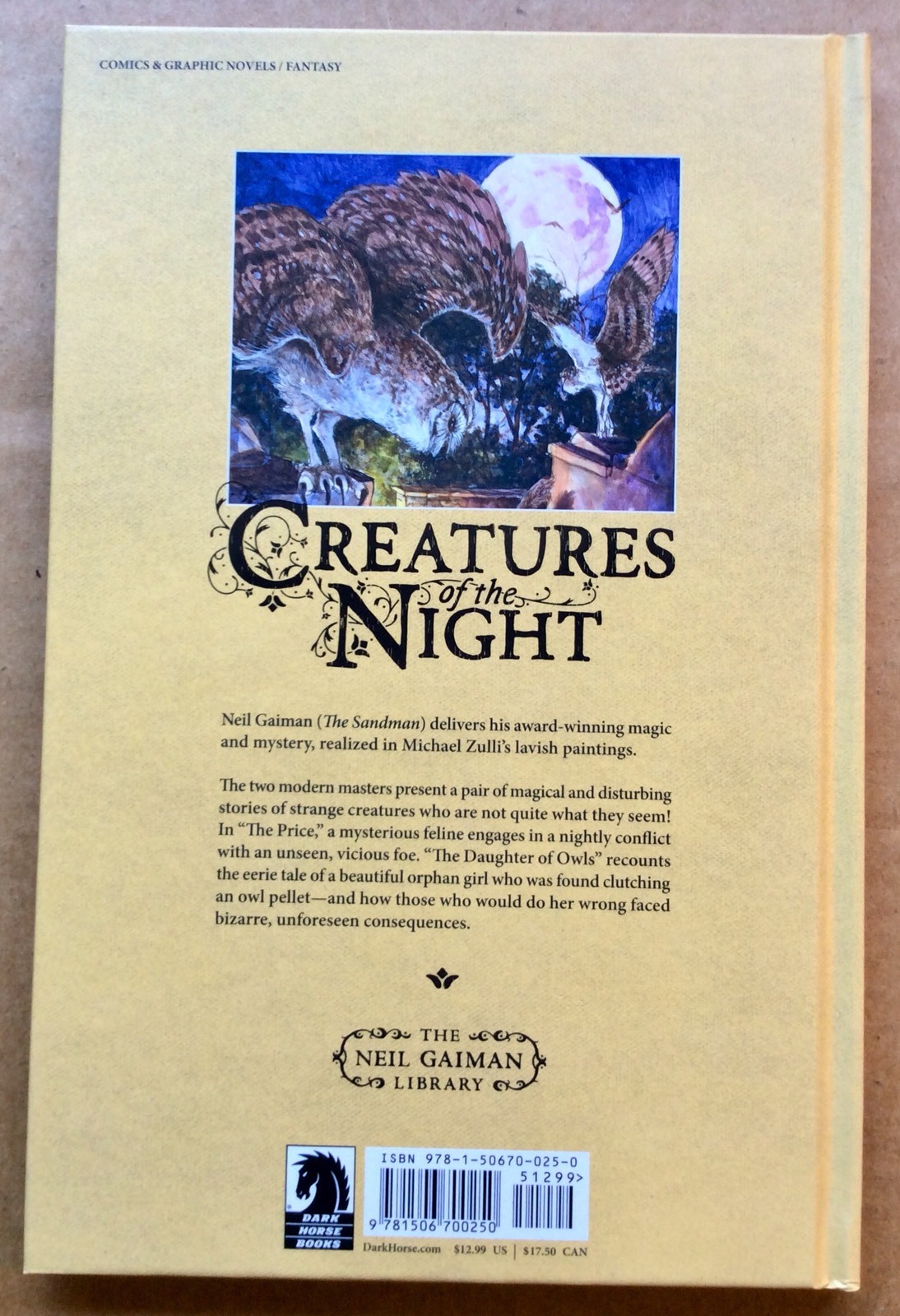 CREATURES OF THE NIGHT HARDCOVER (2016) Neil Gaiman, Michael Zulli; 2nd ...