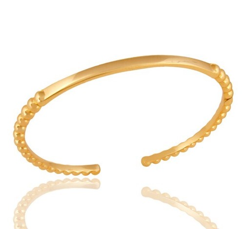 Gold Dotted Thin Cuff Bangles Ethnic, Rustic, Boho Gift, Vintage ...