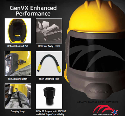 Bullard Lightweight Blasting Helmet GenVX For Shot Blasting & Painting ...