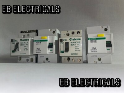 Crabtree RCCB 63A 80A 30mA Various Types 380/S030 363/S030 BS 4293 ...