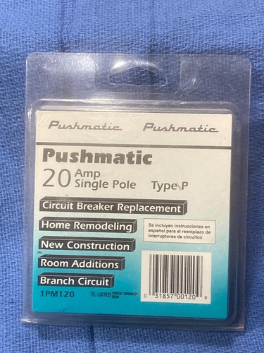 1 NEW 20 Amp PUSHMATIC PM120 ITE 1 Pole Circuit Breaker | eBay