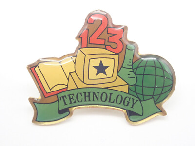 123 Technology Vintage Lapel Pin | eBay