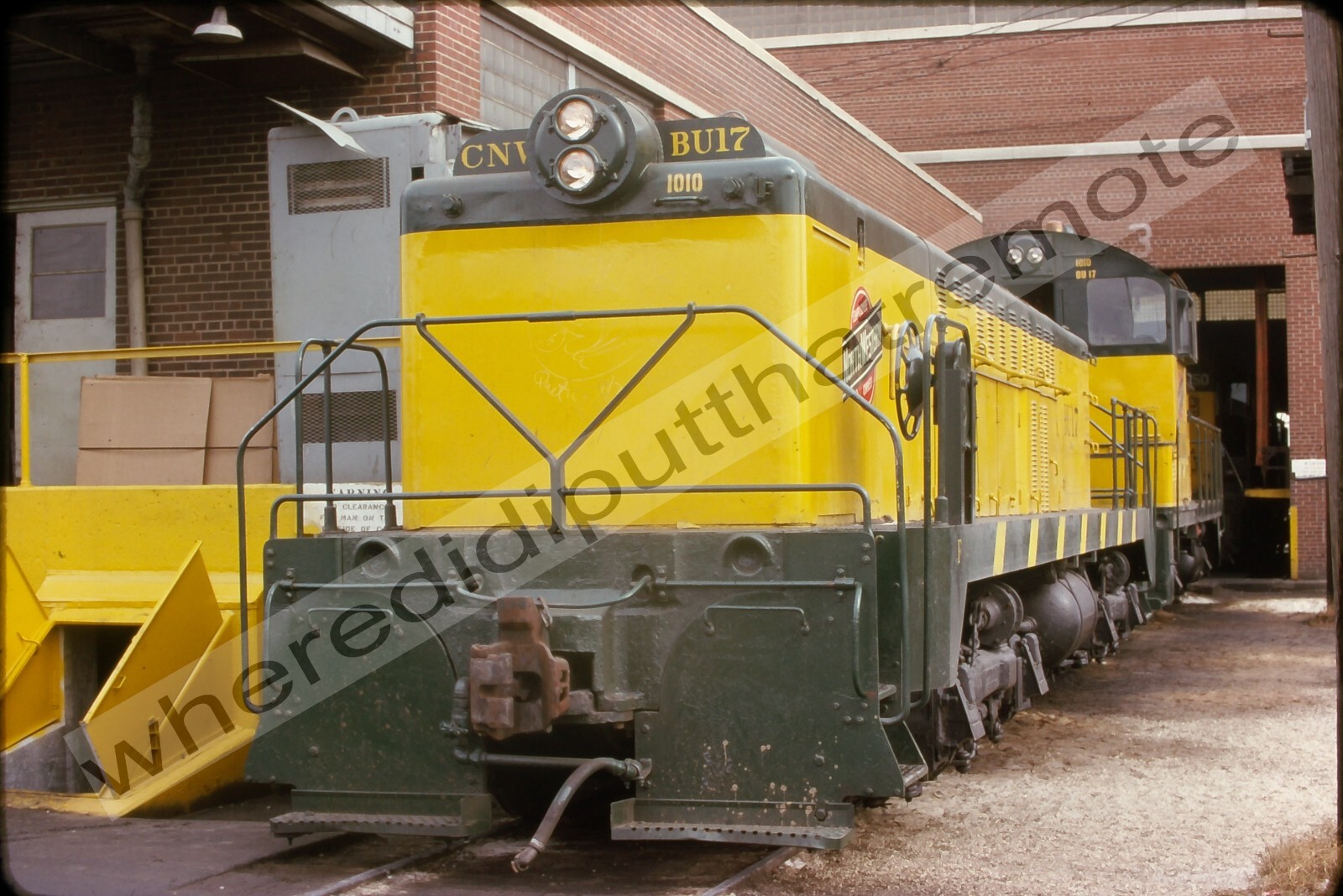 Original Slide Chicago & NorthWestern CNW BU17 EMD Yard Slug Proviso IL ...