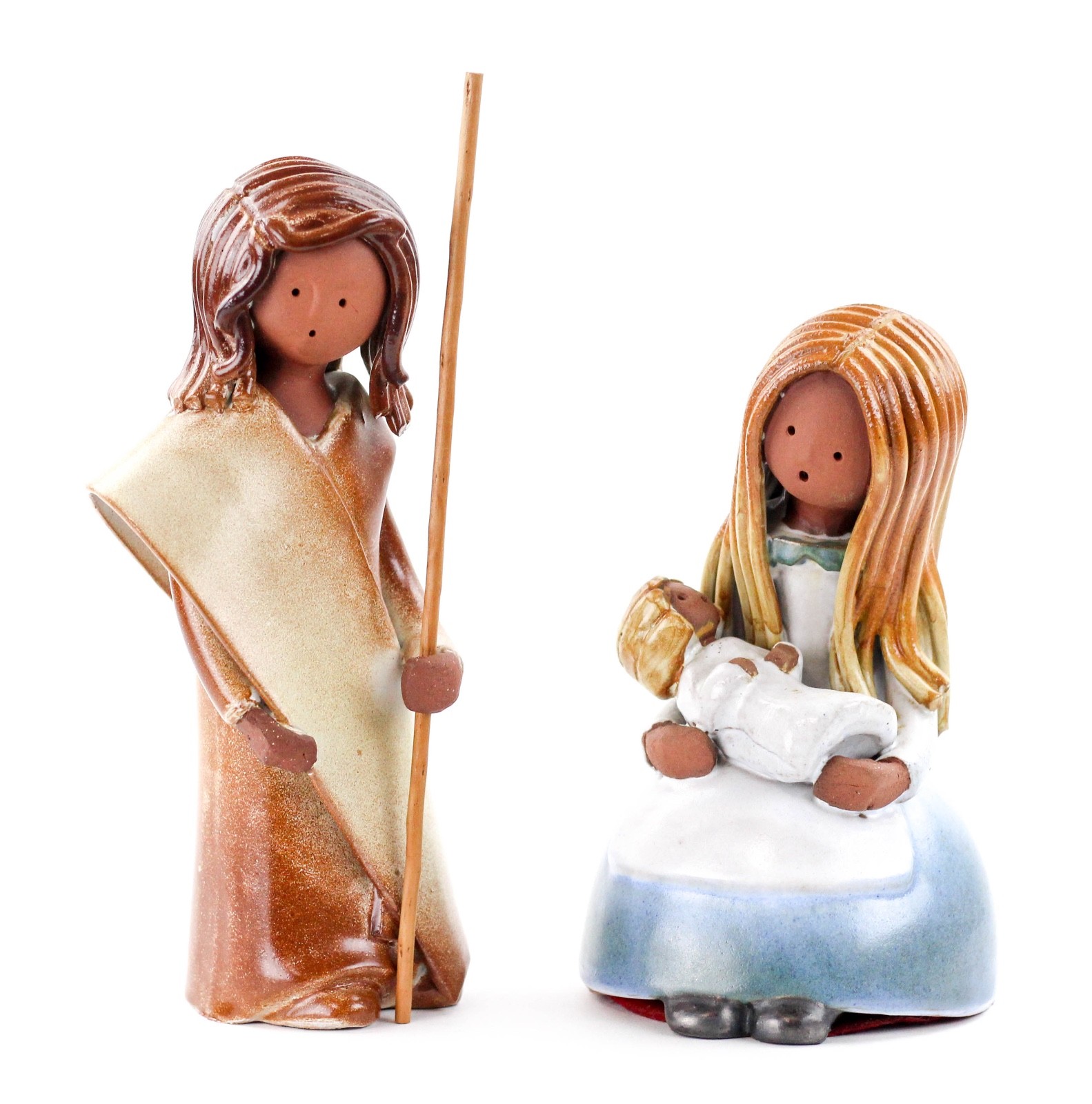 LARGE EARLY ELISA NATIVITY SCENE MONTSERRAT RIBES SPAIN CERAMIC POTTERY ...