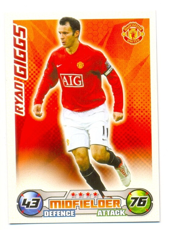 Topps Match Attax 2008-09 Premier League - Manchester United - Ryan ...