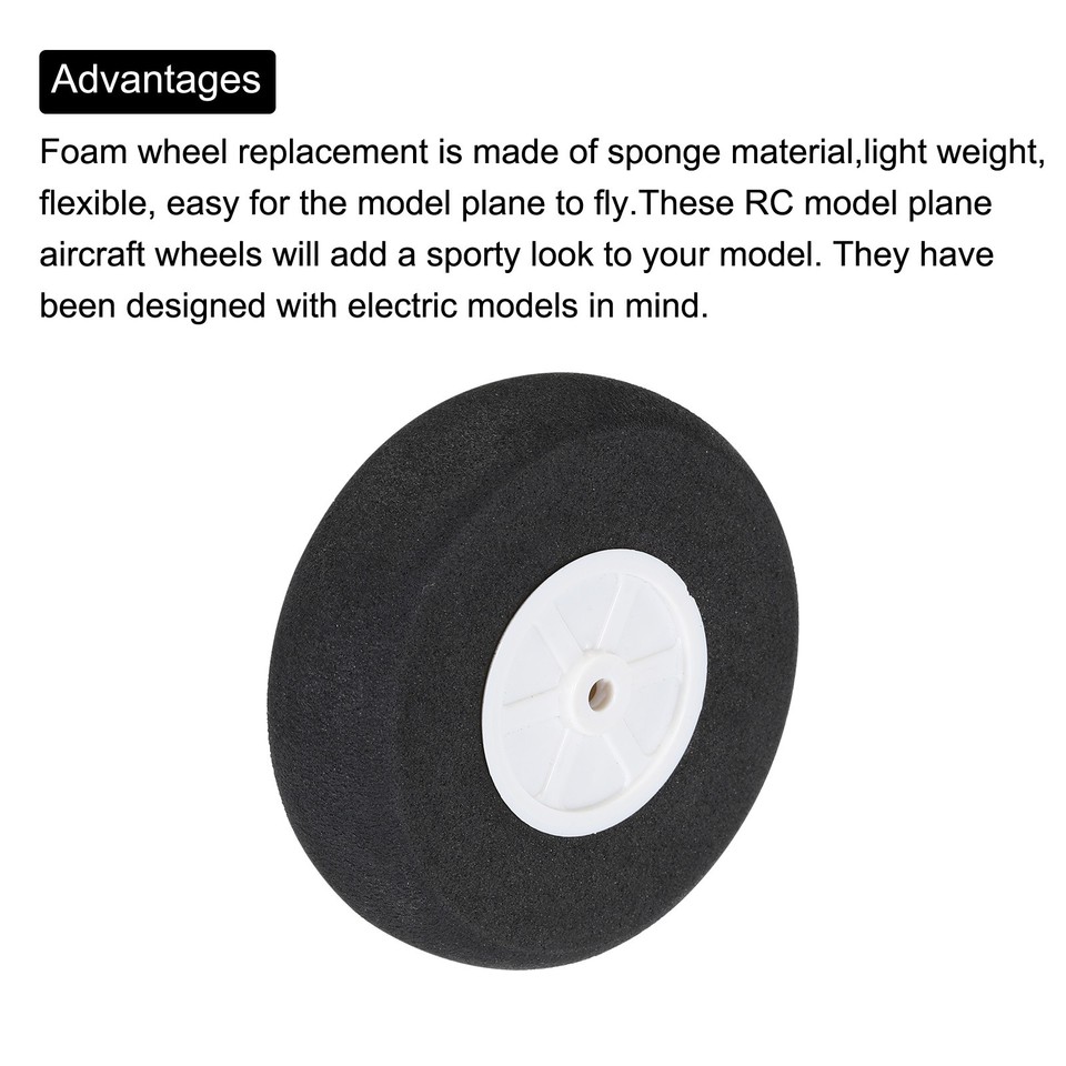 RC Airplane Wheels 70mm RC Airplane Aircraft Sponge Wheels for RC ...