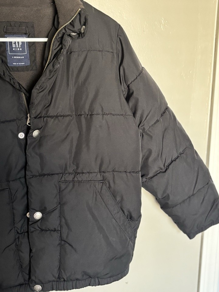 Gap Kids Boys Warmest Cold Control Puffer Jacket, Black SIZE L Regular No Hood | eBay