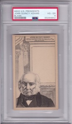 1880’s JOHN QUINCY ADAMS U.S. PRESIDENTS BLANK H602 PSA 4 VG-EX | eBay