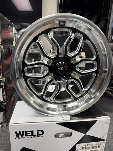 Staggered WELD RACING Laguna 6 Drag S153 17X7 And 17x10 6X139.7 Gloss ...