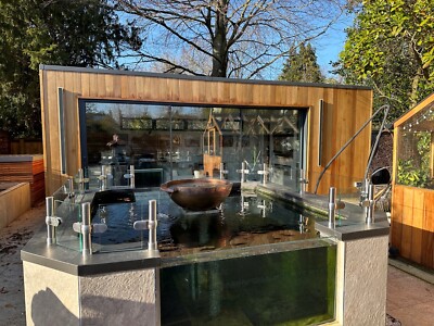 Bespoke KOI Pond Jump Guards with Sleeve Fit adjustable clamps for easy ...