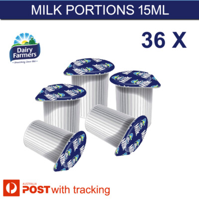 Full Cream Milk Portions Dairy Farmers 15ml UHT Long Life Milk Portion ...