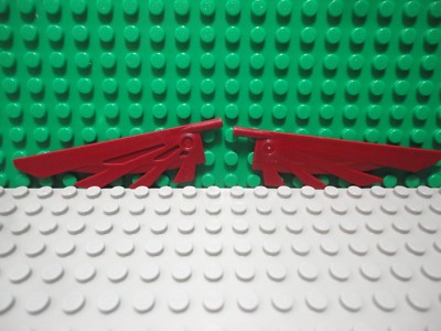 Lego mini figure 2 Dark Red Wing 9L with Feathers NEW | eBay