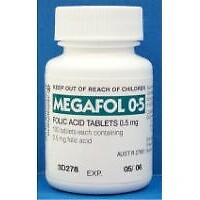 0.5mg X 100 Tab Megafol Folic Acid Tablets Prenatal Pregnancy ...