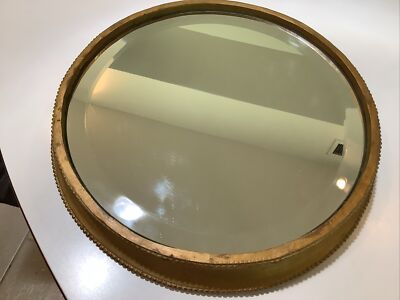 Vintage Gold Composite Round Beveled Hanging Mitrror And Mirror ...