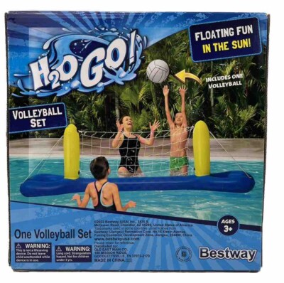 Bestway H2O Go Inflatable Floating Volleyball Set Water Game Swimming ...
