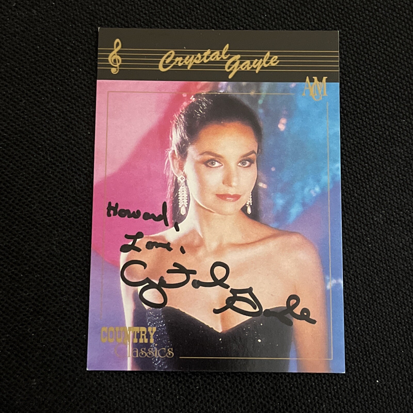 CRYSTAL GAYLE 1992 COLLECT-A-CARD COUNTRY CLASSICS SIGNED AUTOGRAPHED ...