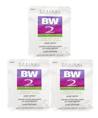 3PACK - BW 2 DEDUSTED EXTRA STRENGTH POWDER LIGHTENER HAIR BLEACH COLOR ...