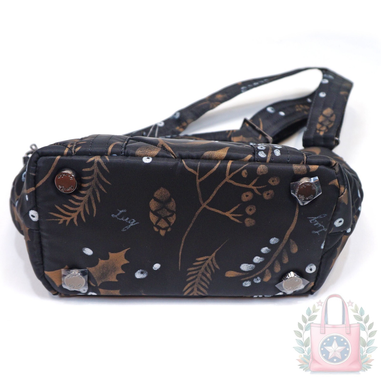 NWT ️ lug life Winter Holly Dory Medium Crossbody Tote Black MSRP $85 ...