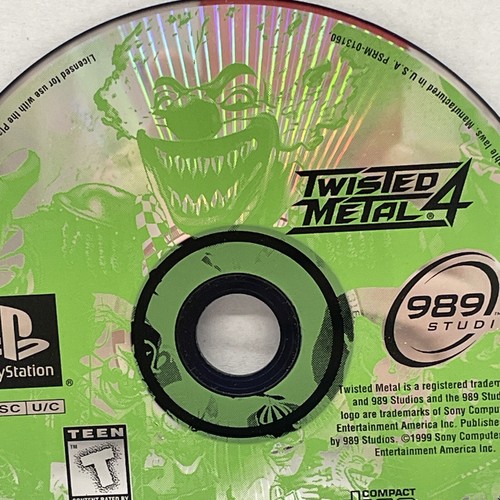 Twisted Metal 4 PS1 Disc Only Tested Works 989 Studios PlayStation ...