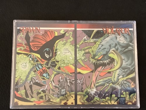 Wizard Series 3 Spawn and Violator Chromium cards 1and2 Encased! Greg ...