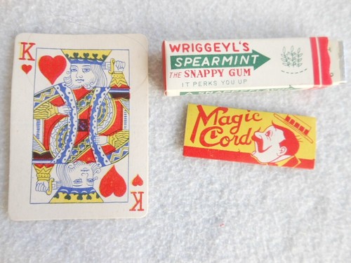 Vintage Magic Tricks-Wriggeyl's Snappy Gum, 2 Sided Card & Magic String ...