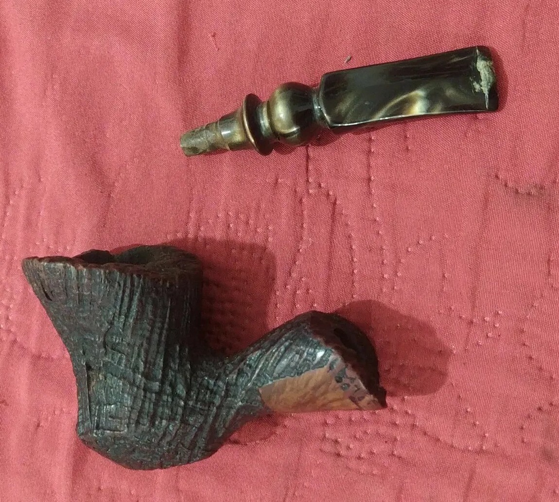 Vintage Wooden smoking Estate Pipe hand carved - Shalom Israel?? | eBay