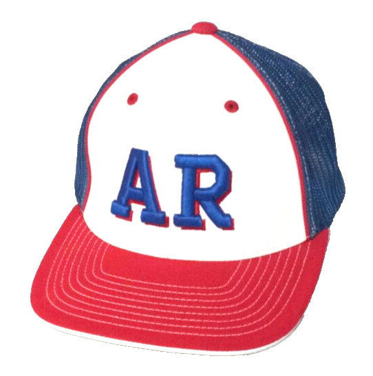 Pacific HeroWear Biosteel Fitted All American MENS Hat AR S/M red white ...