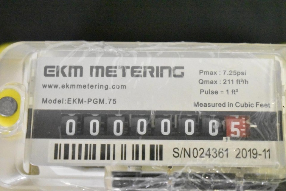 EKM Metering EKM-PGM.75 211ft/hr 3/4" Pulse Output Gas Meter Used Free ...