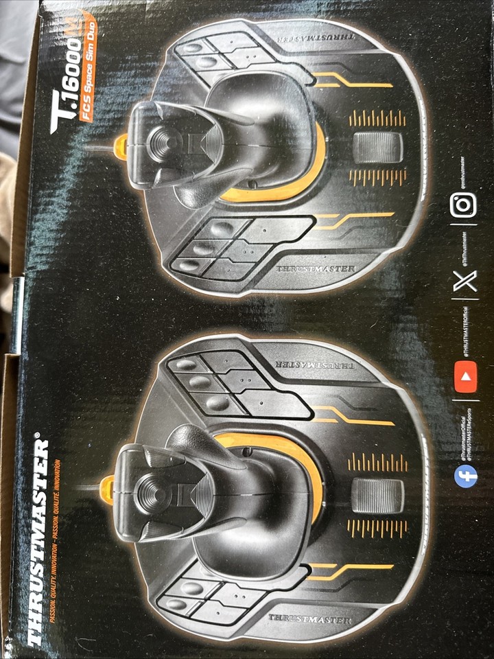 Thrustmaster T.16000M FCS Space Sim Duo PC Flight Sticks -Left + Right ...