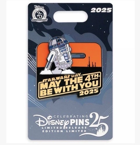 R2-D2 ''May the 4th Be With You'' 2025 Slider Pin Disney –Star Wars Day ...