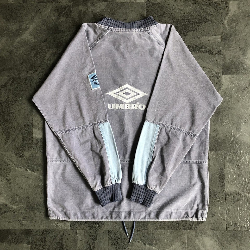 Original 90s Oasis Umbro Pro Training Maine Road Sweatshirt Large Blue ...