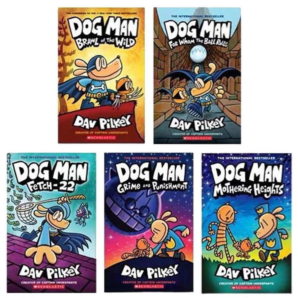 Dog Man Series 1-10 books Set dogman Children's Collection by Dav ...