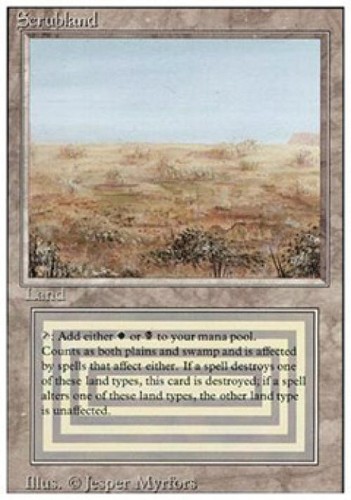 MTG English Scrubland Heavy Play Normal Revised | eBay