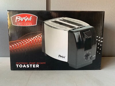Brand New in Box Parini Stainless Steel Accent 2 Slice Toaster, Kitchen ...