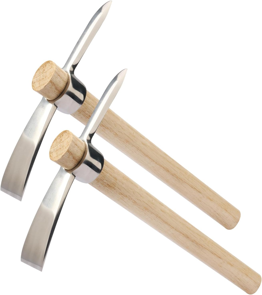 2 PCS 16 Inch Mattock Pick Axe, Stainless Steel Pick Mattock Hoe ...