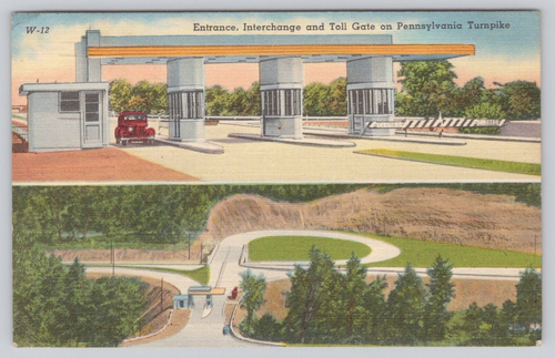 Entrance Interchange and Toll Gate Pa Turnpike Postcard *a5 | eBay