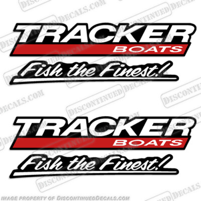 Fits Bass Tracker Boats Fish the Finest Boat Hull Decal (set of 2) | eBay