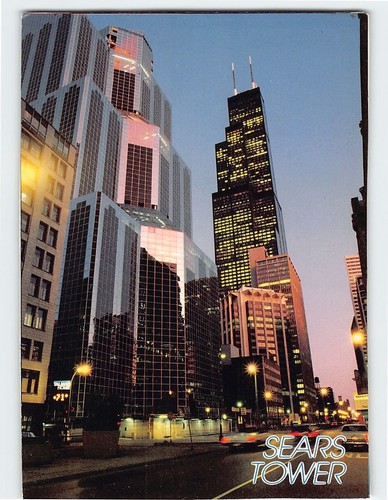 Postcard Sears Tower & Wacker Drive Chicago Illinois USA | eBay