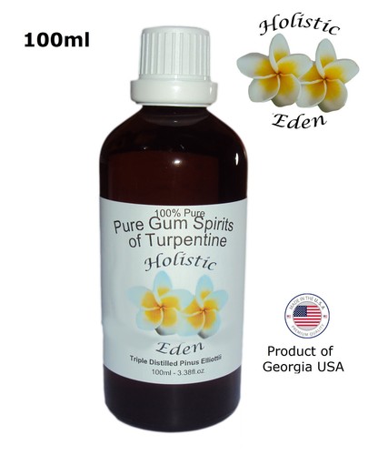 100ml Pure 100% Gum Spirits of Turpentine ORGANIC Pinus Elliottii 3oz ...