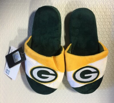 Green Bay Packers Youth Colorblock SLIDE SLIPPERS New - FREE SHIPPING ...